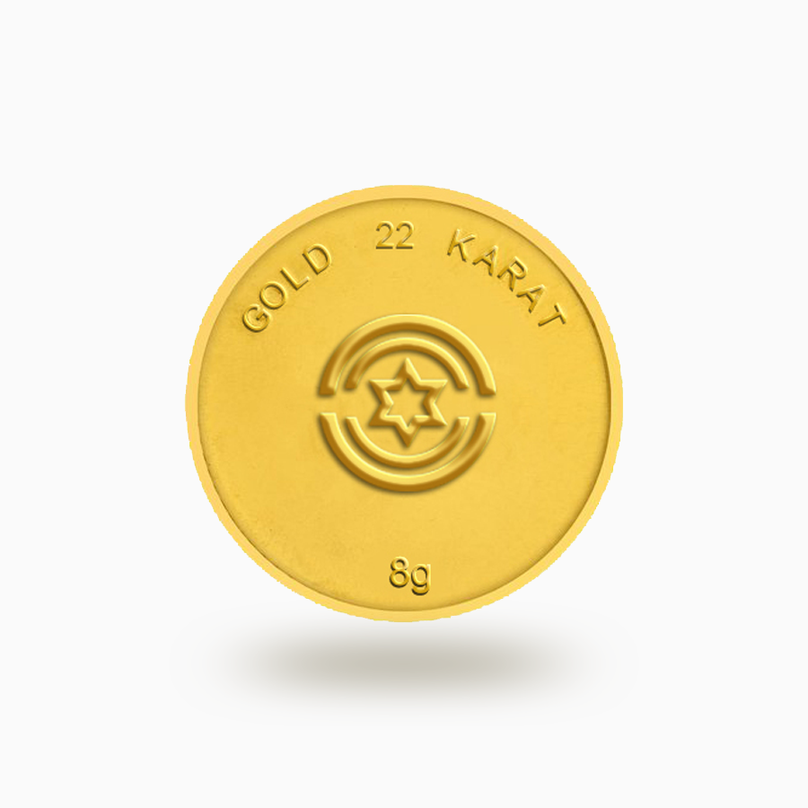 22k Gold Coin 8 gram (Ginni) - Sawansukha Jewellers