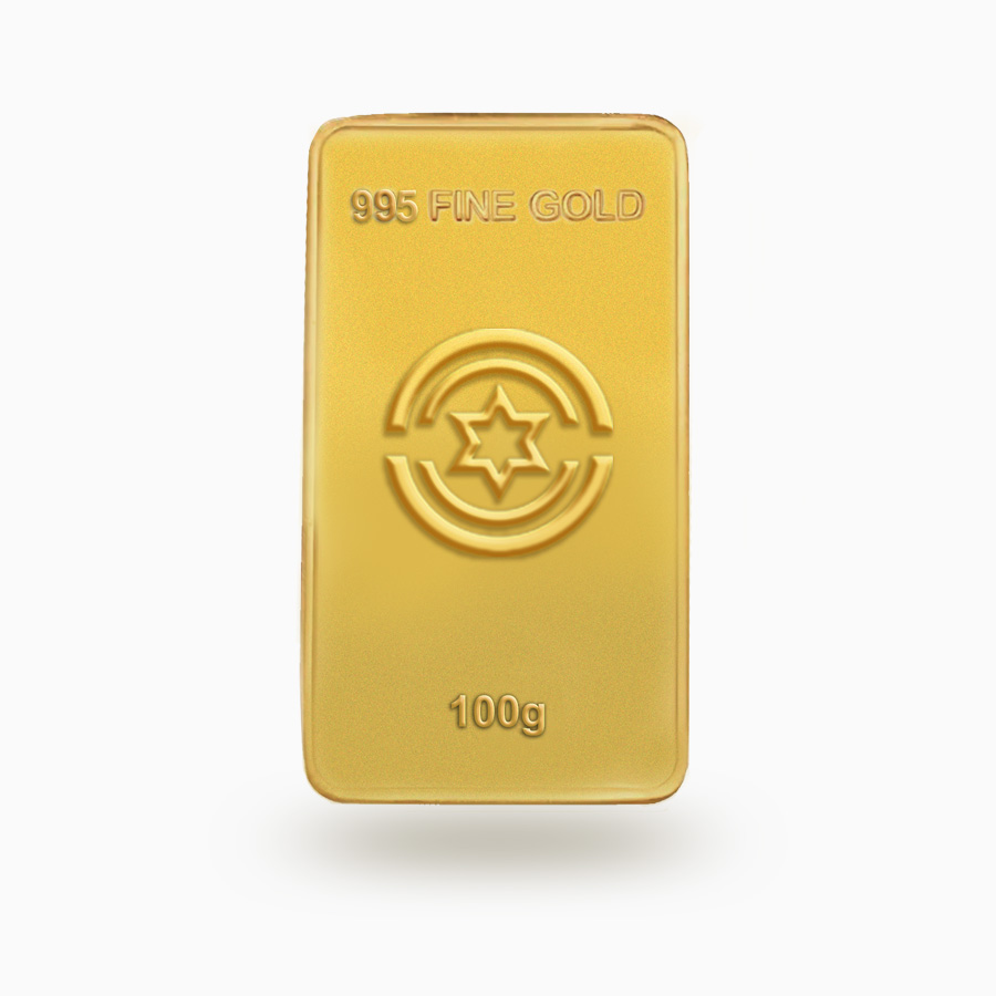 995 Gold Bar 100 gram - Sawansukha Jewellers